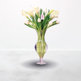 Afri Cala Passion - White Calla & Tulips in Vase