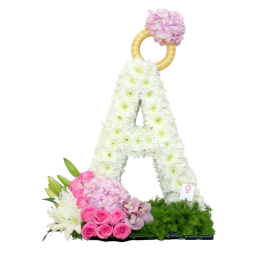 Outstanding - Floral Initial Letter with Floral Ring