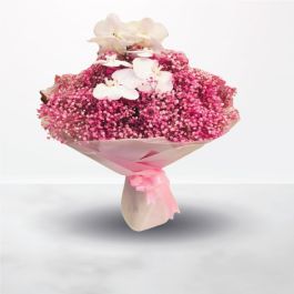 Gentle Breeze - Pink and White Hand Bouquet
