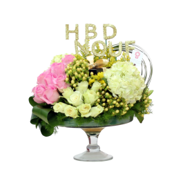 Happy Birthday - Hydrangea and Roses